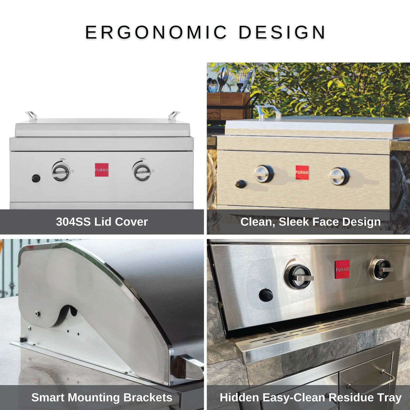 Elevate Outdoor Cooking: Fuego F27S-Griddle 304SS Built-In